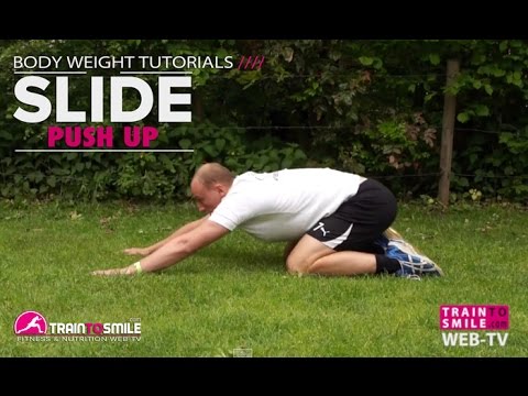 Slide Push up yoga exercise - YouTube