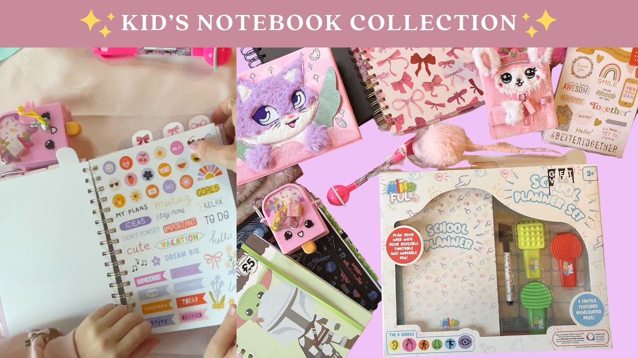 Kids Notebook Collection & Sensory School Planner Set Unboxing ...