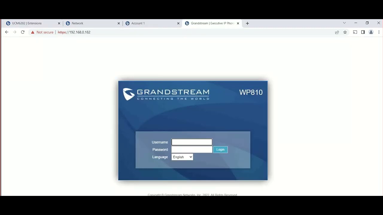 Grand stream UCM6202 Extension create and configure grand stream WP810 ...