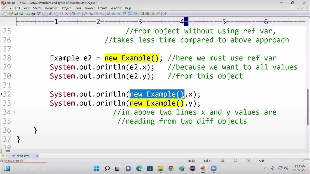 30 Java Types Of Variables Class And Method Level How To Use Class Level Variable Youtube