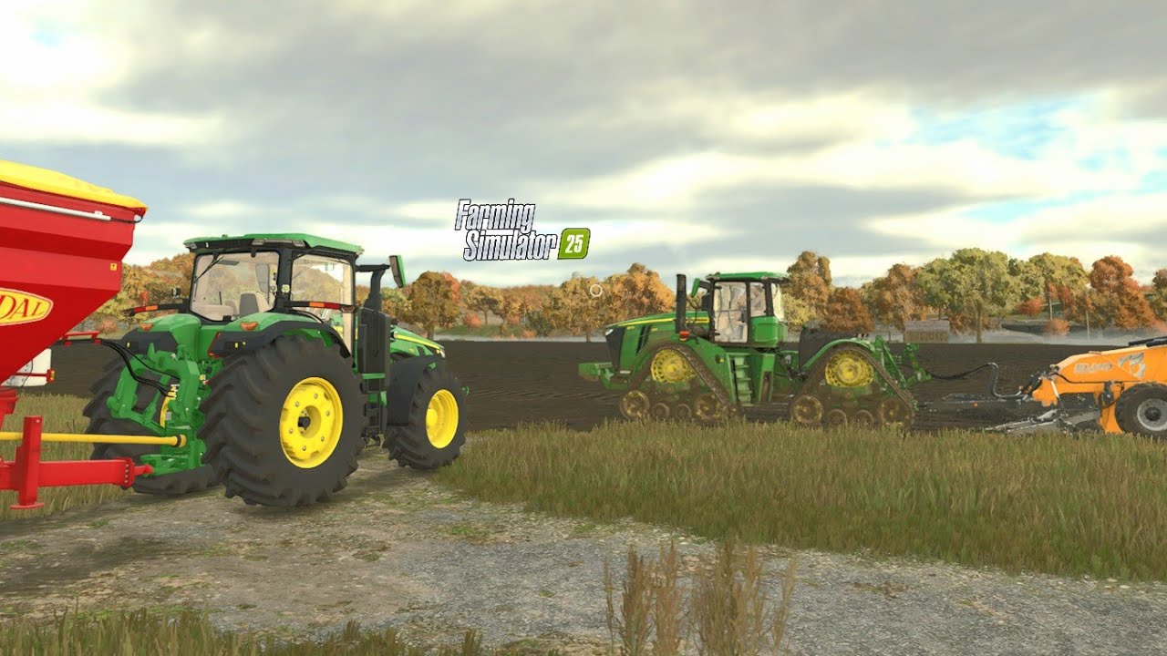 preparing the fields [JD 9RX?][FS25] - YouTube