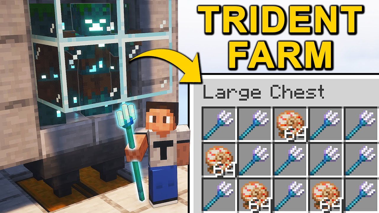 The BEST Trident Farm in Minecraft 1.21 (Tutorial) - YouTube