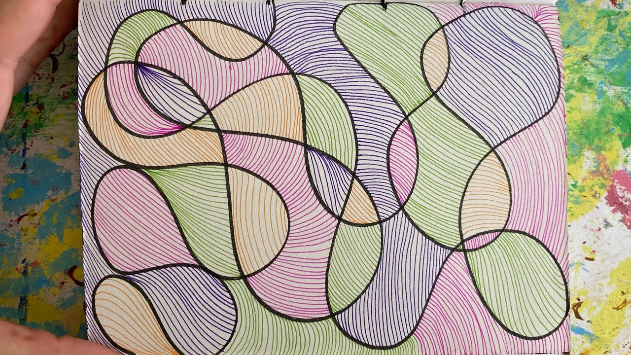 How To Do Texture Art? | Art Therapy Using Sketchpens | Art ...