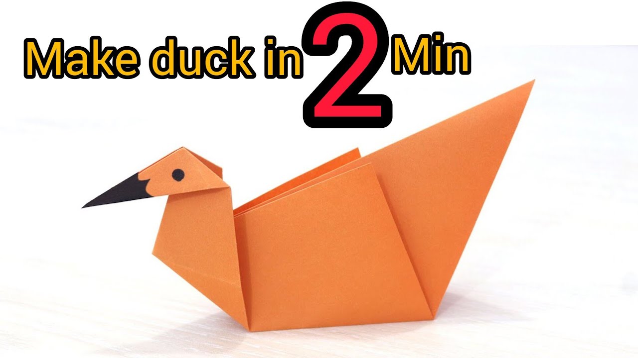 How To Make Duck In 2 Min Only/ Origami Duck Tutorial - YouTube