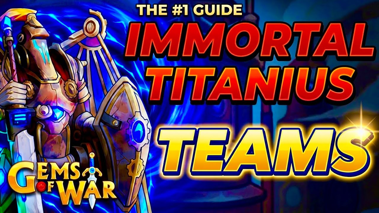 Gems of War IMMORTAL TITANIUS TEAM! #crisppurpose #gemsofwar # ...