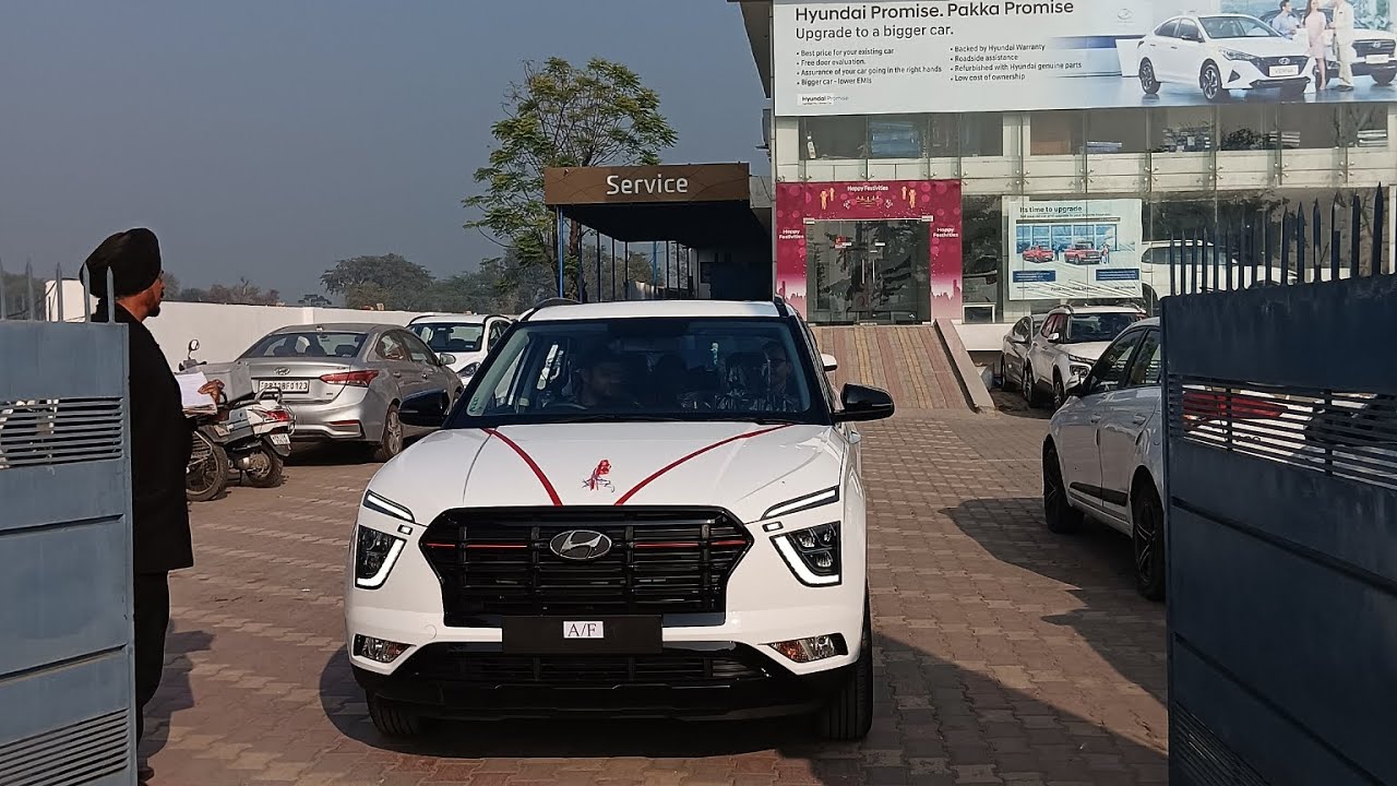 MY NEW CAR HYUNDAI CRETA || CRETA S PLUS KNIGHT EDITION || WHITE COLOR ...