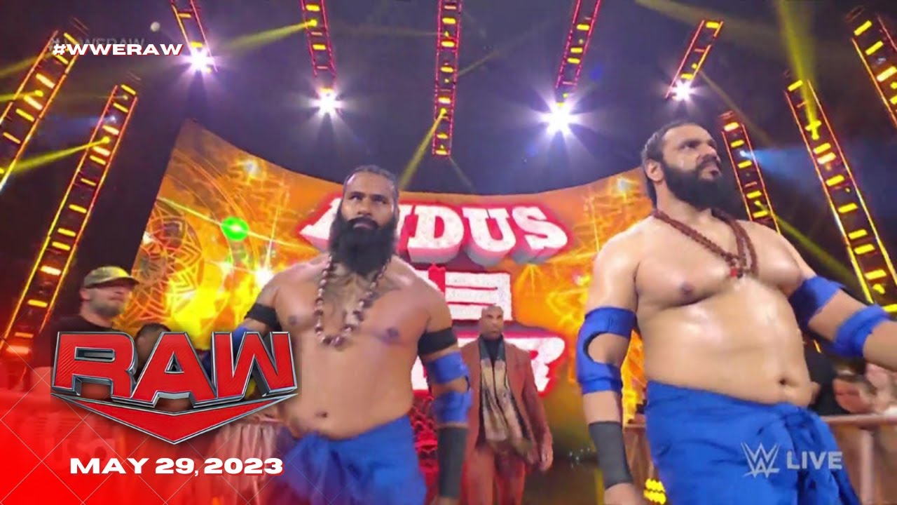Indus Sher entrance with Jinder Mahal: WWE Raw, May 29, 2023 - YouTube