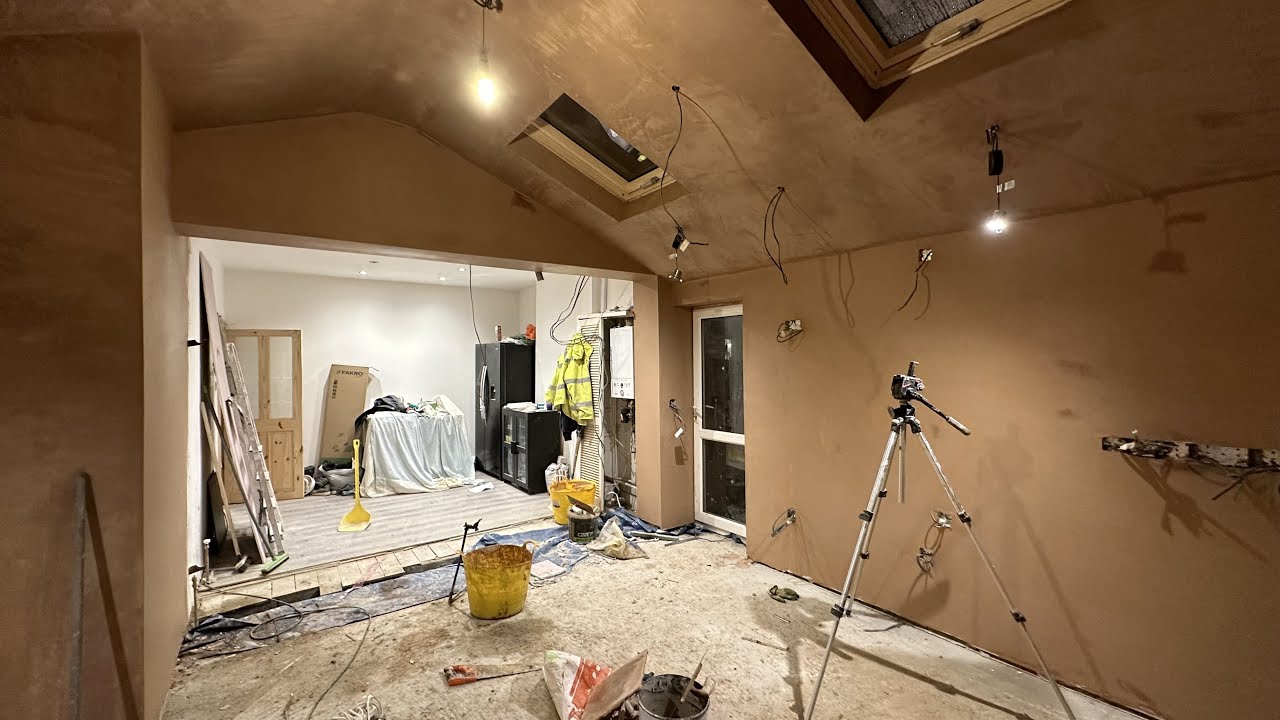 London extension build - Ep 50 - plastering is done - YouTube