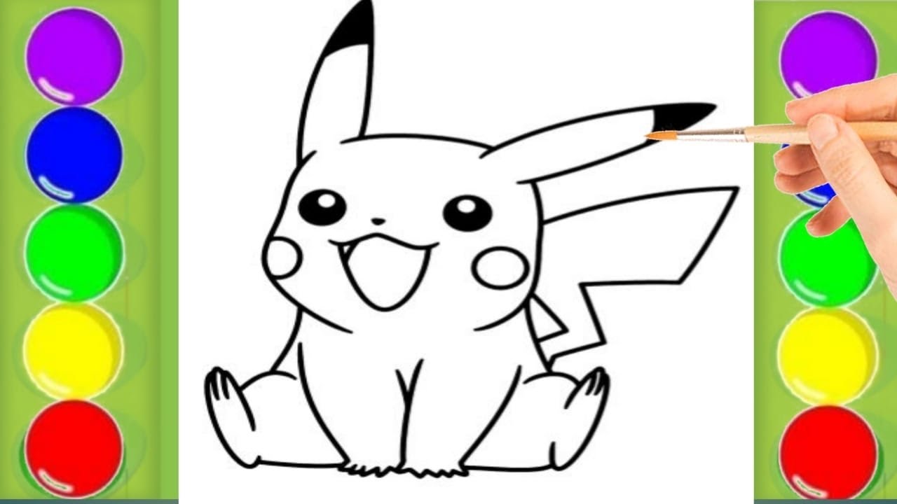 POKÉMON drawing for kidsII Draw Pokémon easy step by step - YouTube