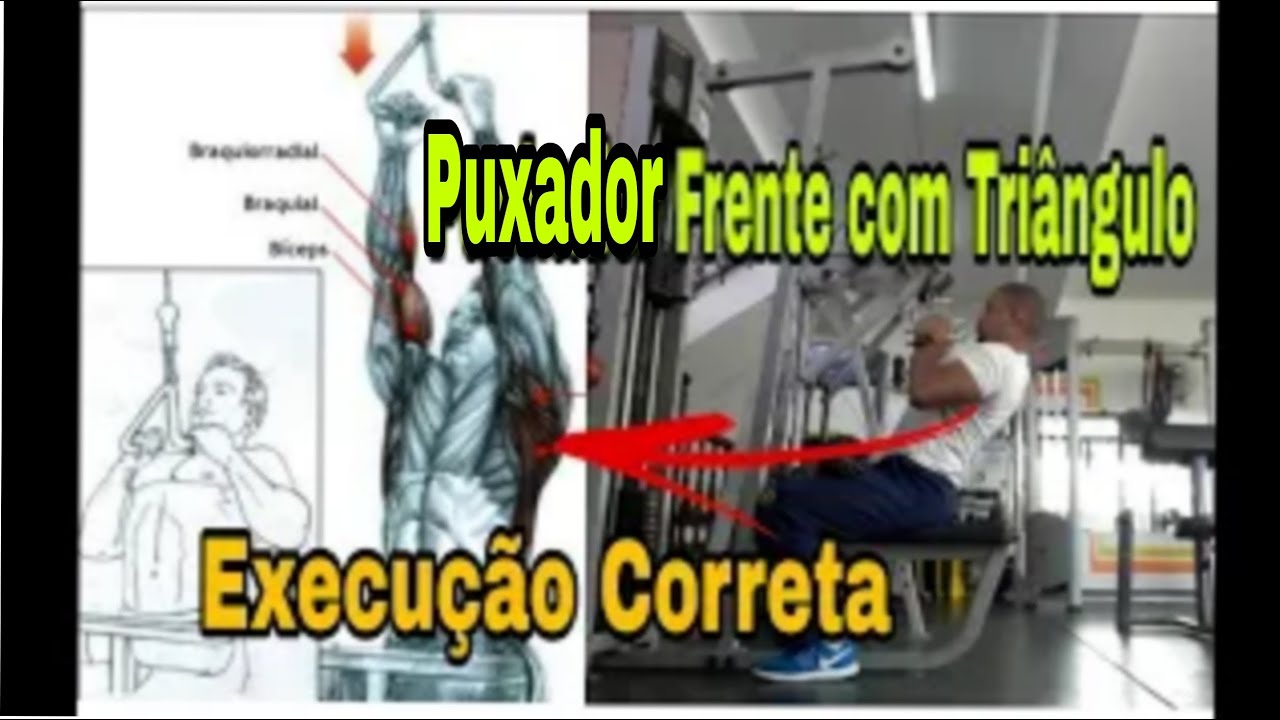 COMO FAZER PUXADOR FRENTE COM TRIANGULO CORRETAMENTE - YouTube
