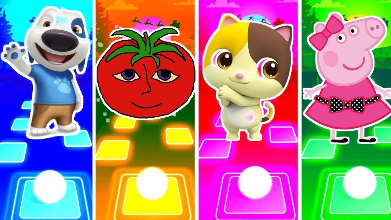 Talking tom 🆚 Mr tomato 🆚 Baby bus 🆚 Pappa pig ♦ who is best? - YouTube