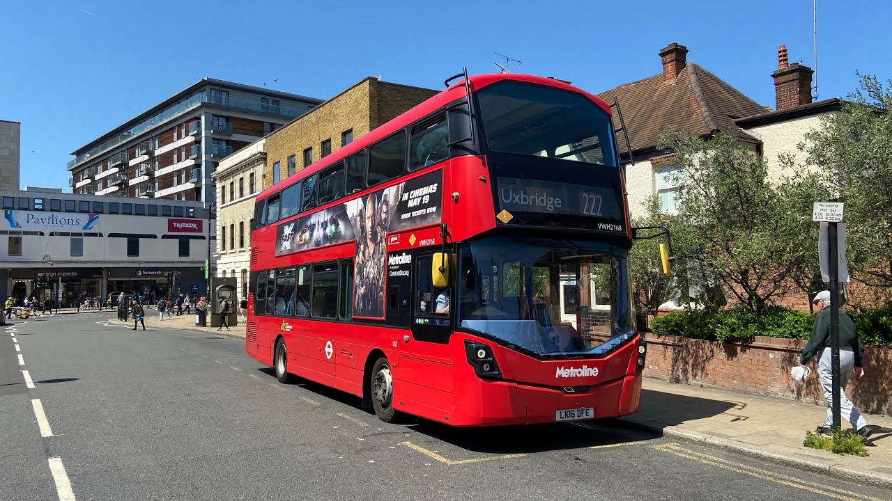 Full Route Visual | 222: Hounslow Bus Station to Uxbridge (VWH2168 ...