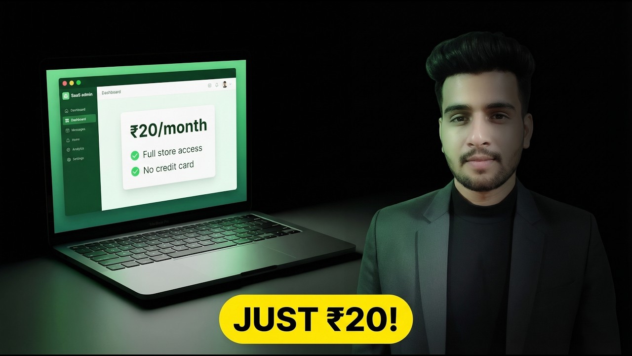 Shopify Store in 20 Rupees | Shopify Dropshipping | Beginner Guide ...