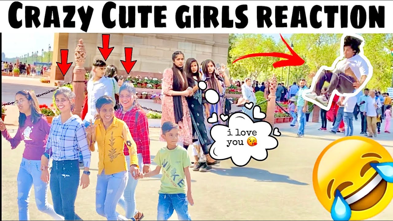Cute girls reaction 😍|| stunt on cute girls reaction 😱|| flip with cute ...