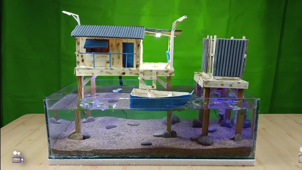 Aquarium Diorama: How to make A Fisherman's House - DIY Aquarium ...