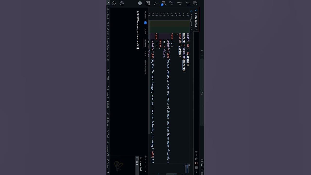 Salli Salli Deiyange Malli Coding C Programming Cprogramming Money Codingmeme Youtube