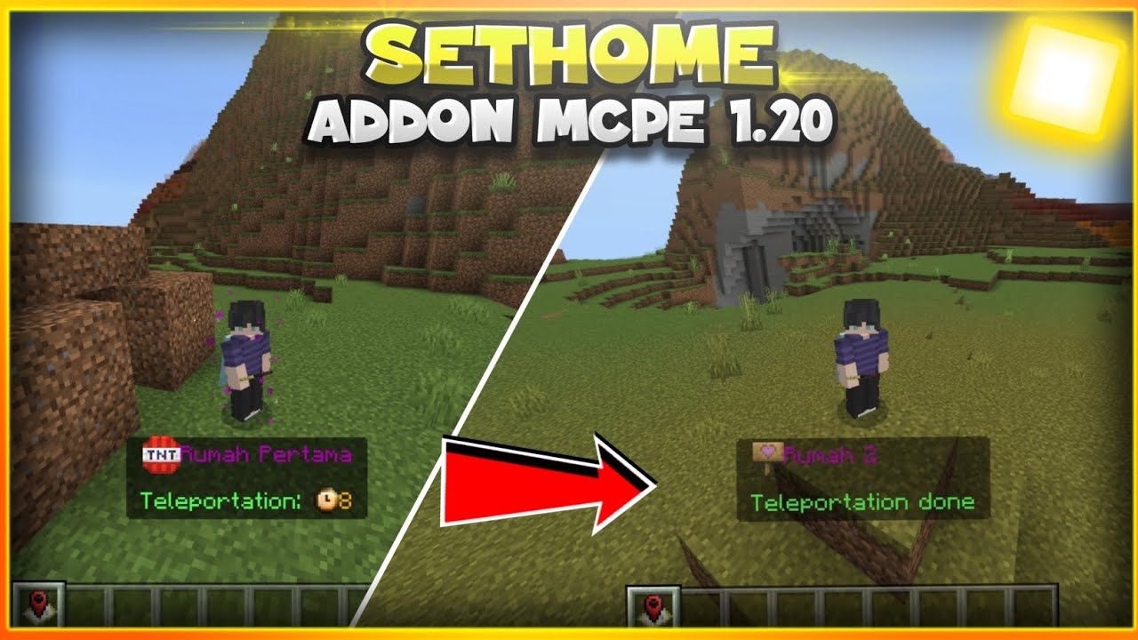 ADDON SETHOME FOR MCPE 1.20.10 TERBARU!! - YouTube