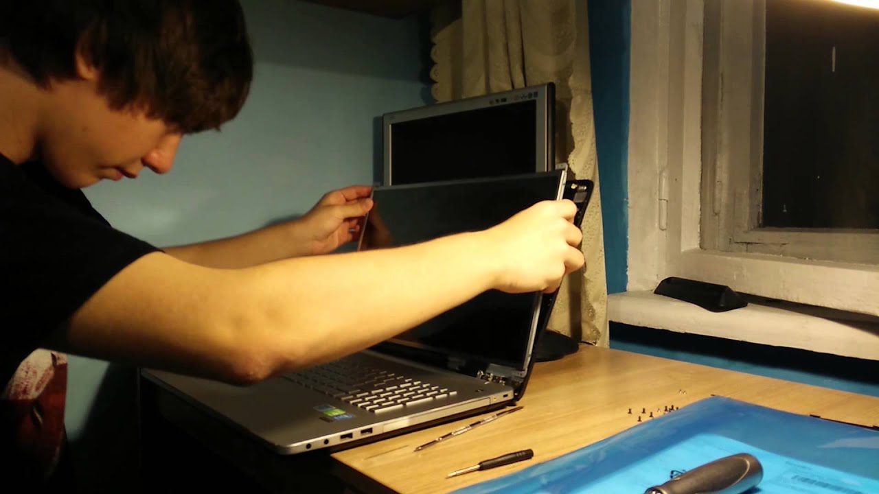 Laptop screen replacement / How to replace laptop screen on Asus N750 ...