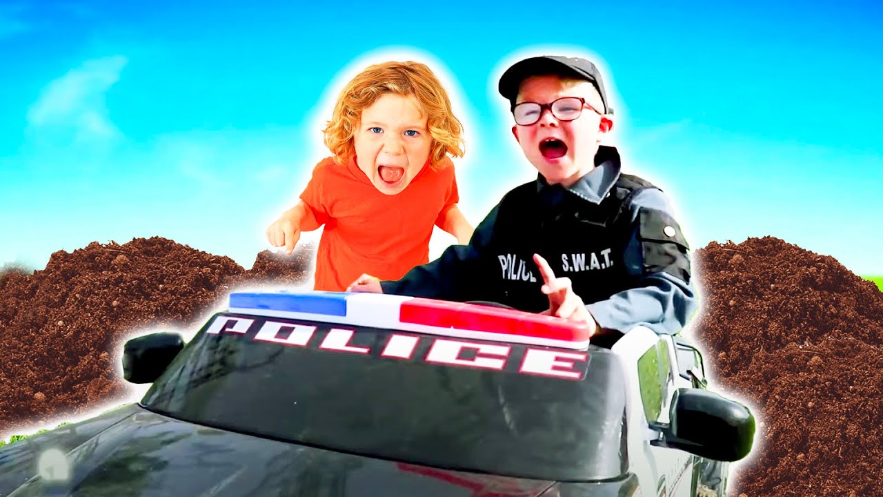 Kids Play Police Patrol on POWER WHEELS Police Cars | Video for Kids ...