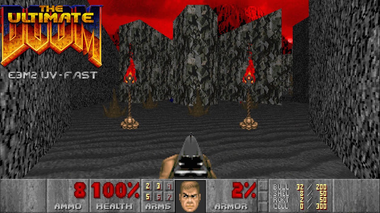 Doom: E3M2: Slough of Despair (UV-Fast ,100%) (Crispy Doom) - YouTube