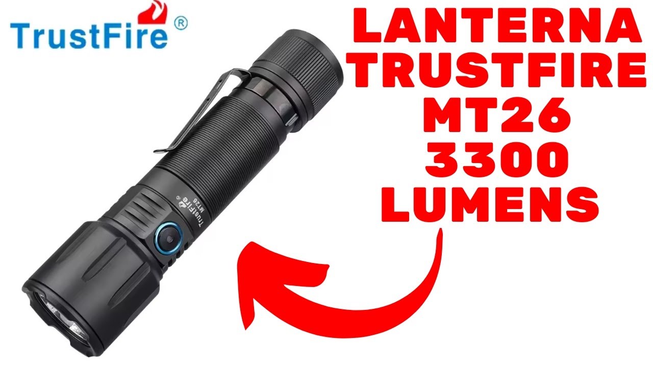 Nova Lanterna Trustfire MT26 3300 Lumens Lanterna EDC Magnética - YouTube