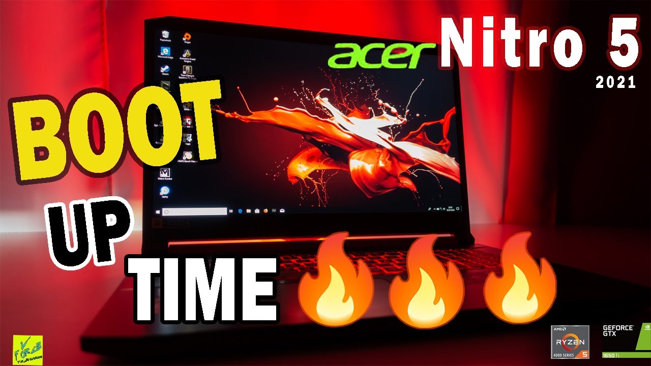 Boot up time test | Acer Nitro 5 | Ryzen 5 4600h | windows 10 - YouTube