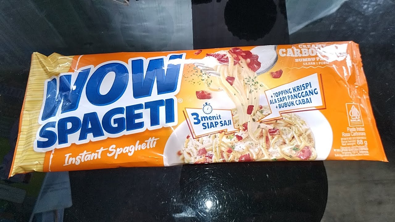 Review Produk #2966 : Wow Spageti Creamy Carbonara - YouTube