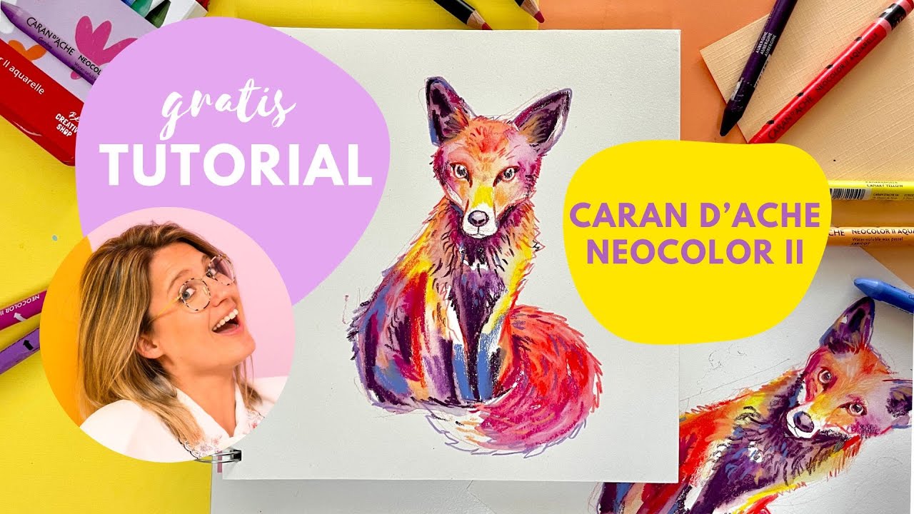 Caran d'Ache NEOCOLOR II tutorial - VOS TEKENEN - YouTube