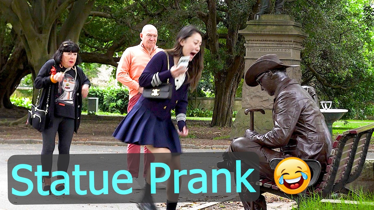 I Pretended to Be a Statue… Watch What Happens | Funny Prank 😆 - YouTube