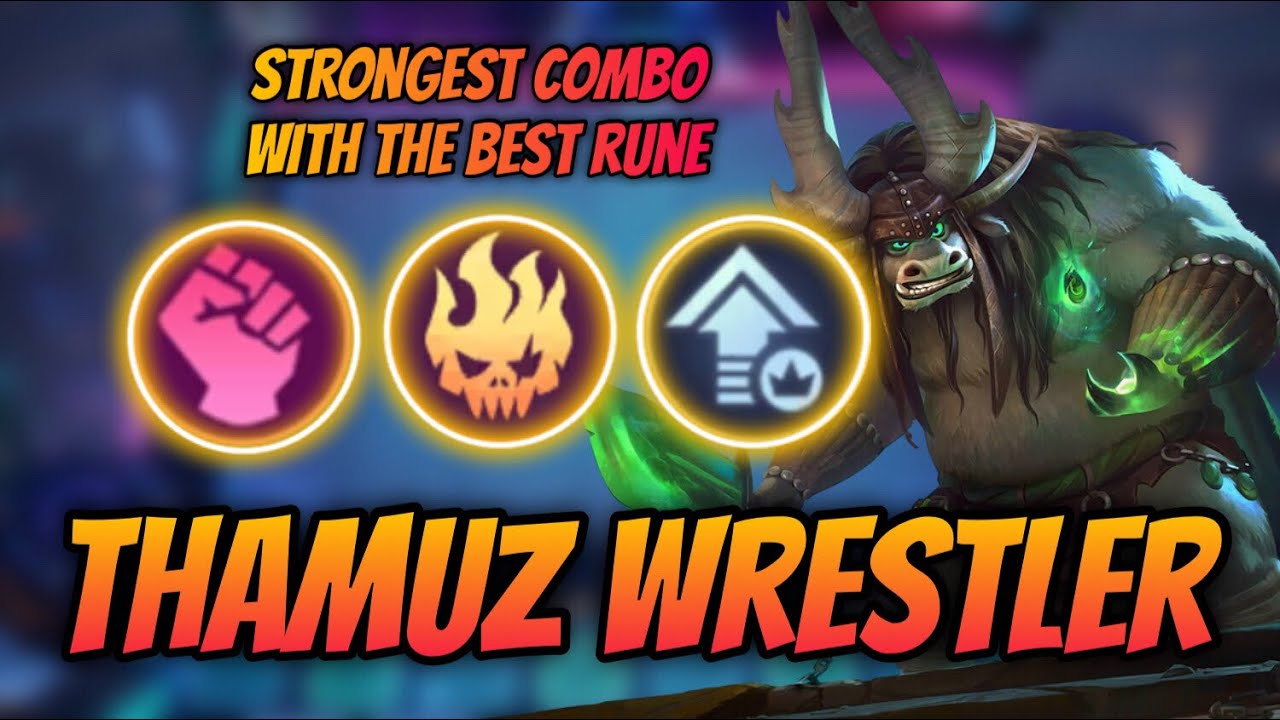 THE BEST RUNE WITH STRONGEST COMBO THAMUZ WRESTLER INFERNO DOMINATE THE ...