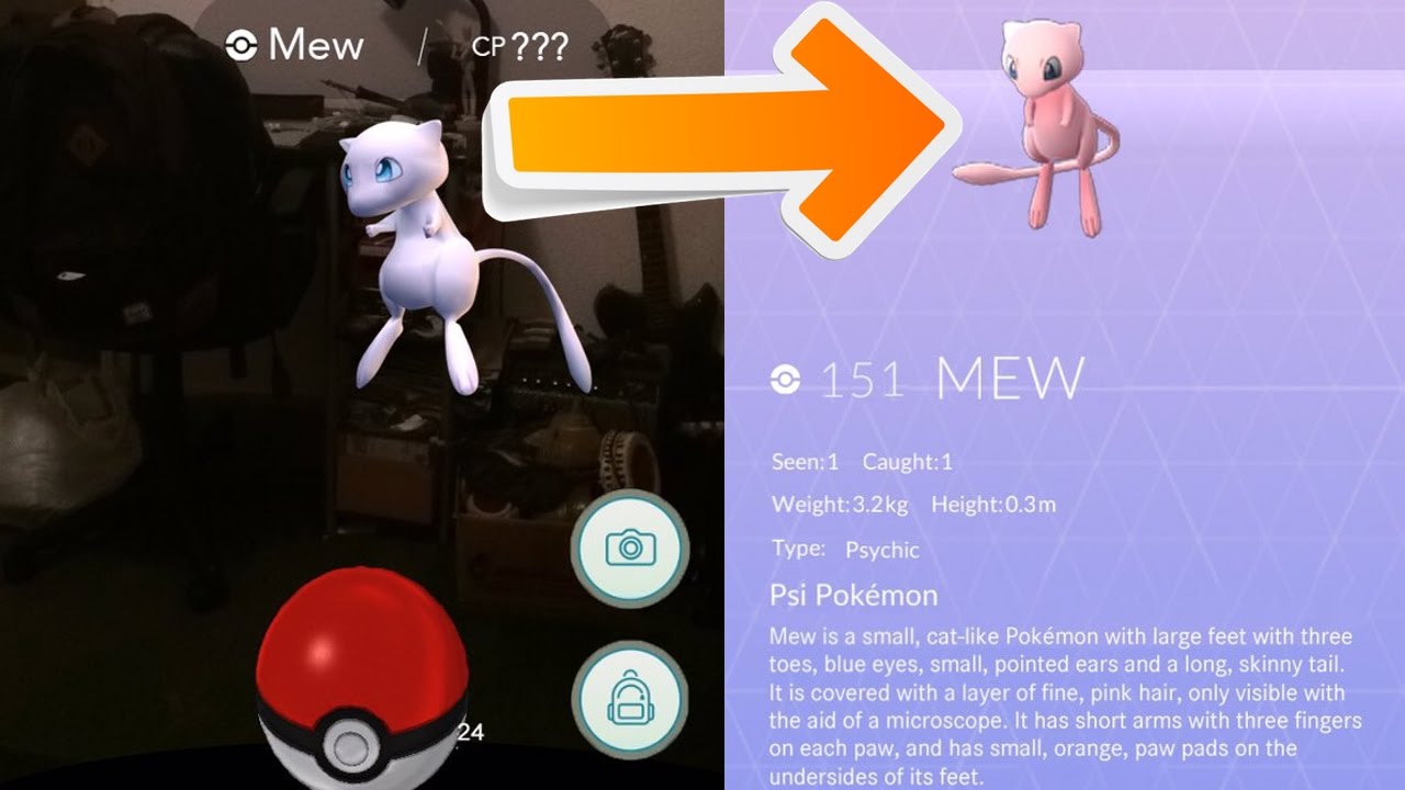 Pokemon GO - CATCHING MEW LEGENDARY POKEMON! NO (HACK/JAILBREAK) - YouTube