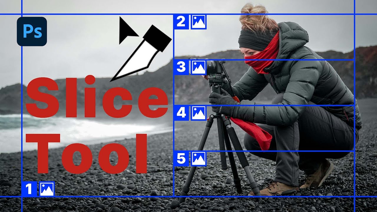 Photoshop Slice Tool Tutorial | Slice Image | Sliced Face | Slice Export | Slice Photo (Hindi ...