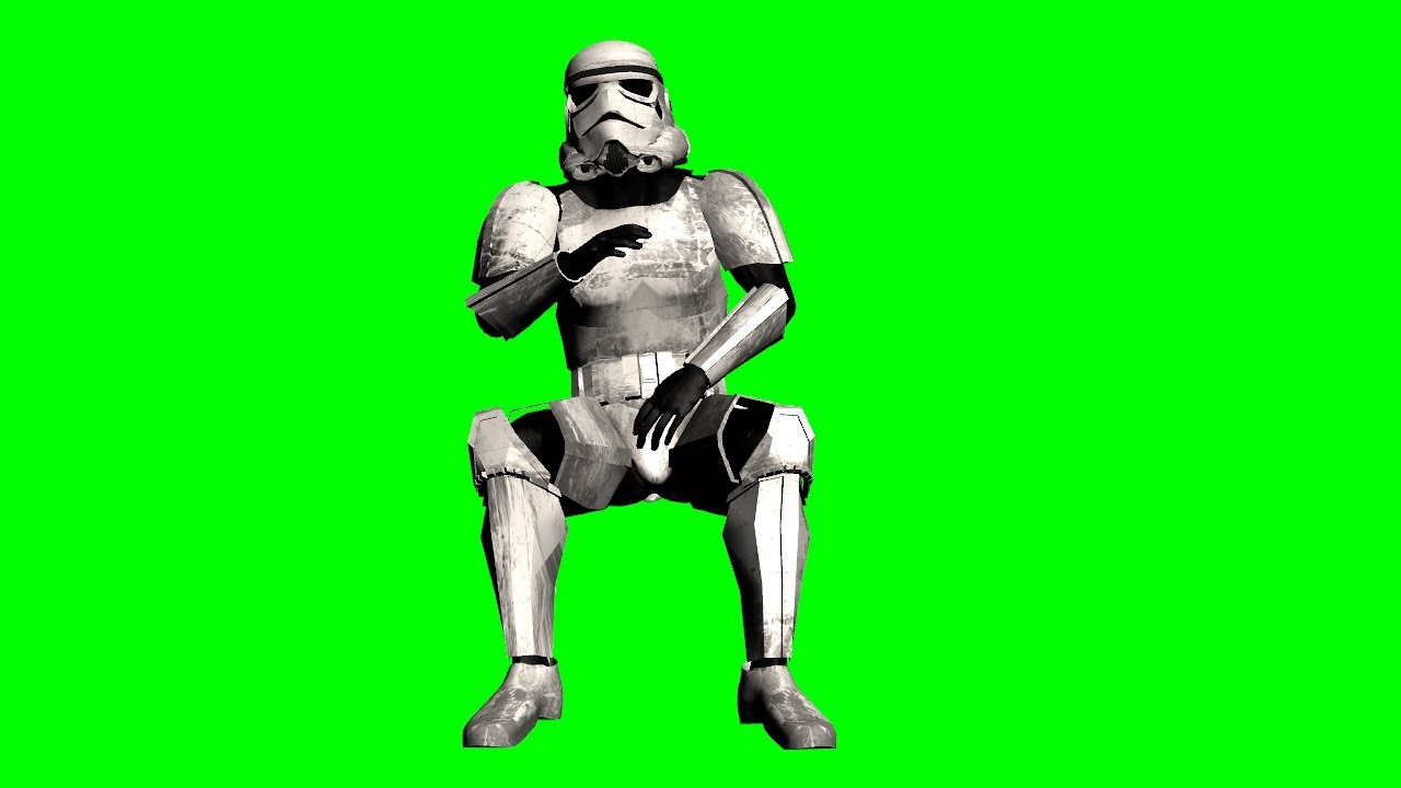 Star Wars stormtrooper sits and explains - green screen effect - YouTube