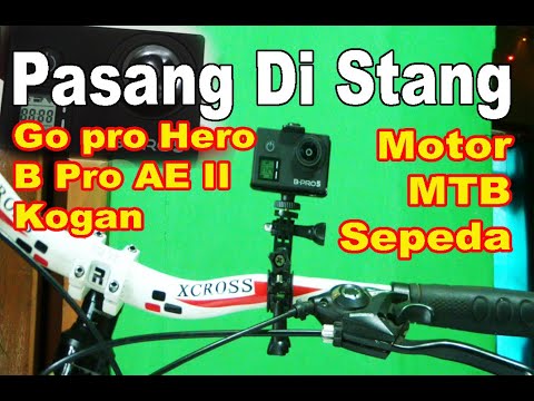 Cara pasang Kamera action B-Pro 5 mark 3 dan Go pro di Stang Sepeda ...