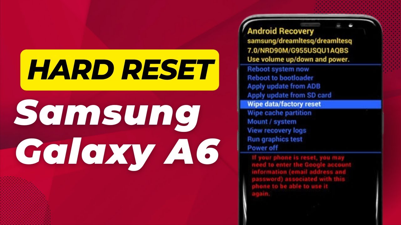 Samsung Galaxy A6 Hard Reset Unlock Pattern - Full Guide - YouTube