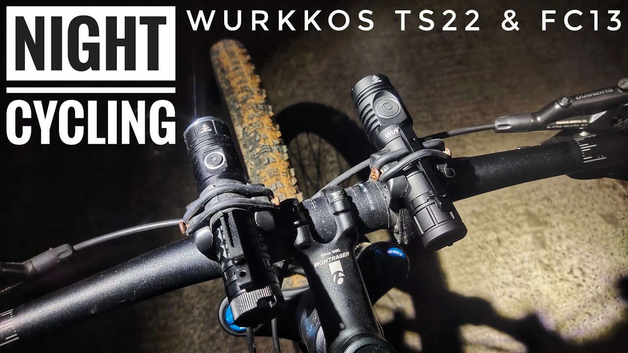 Wurkkos FC13 & TS22 Night Mountain Bike Cycling - YouTube