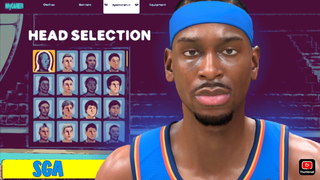 SGA NBA 2K26 NEXT GEN FACE CREATION - YouTube