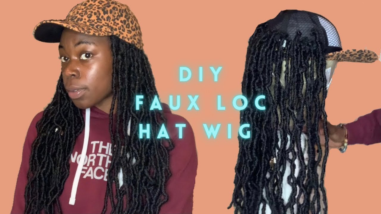 How to Make a Hat Wig | DIY Faux Locs Hat Wig with Weaving Cap # ...