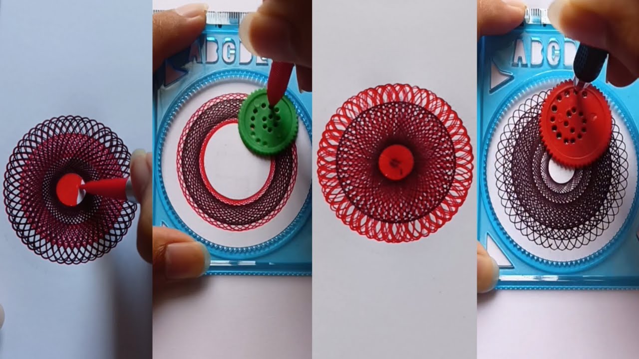 How to make spirograph on paper ⭕⭕ - YouTube