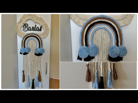 MAKROME İSİMLİ KAPI SÜSÜ YAPIMI / #DIY / Easy Macrame Door Ornament