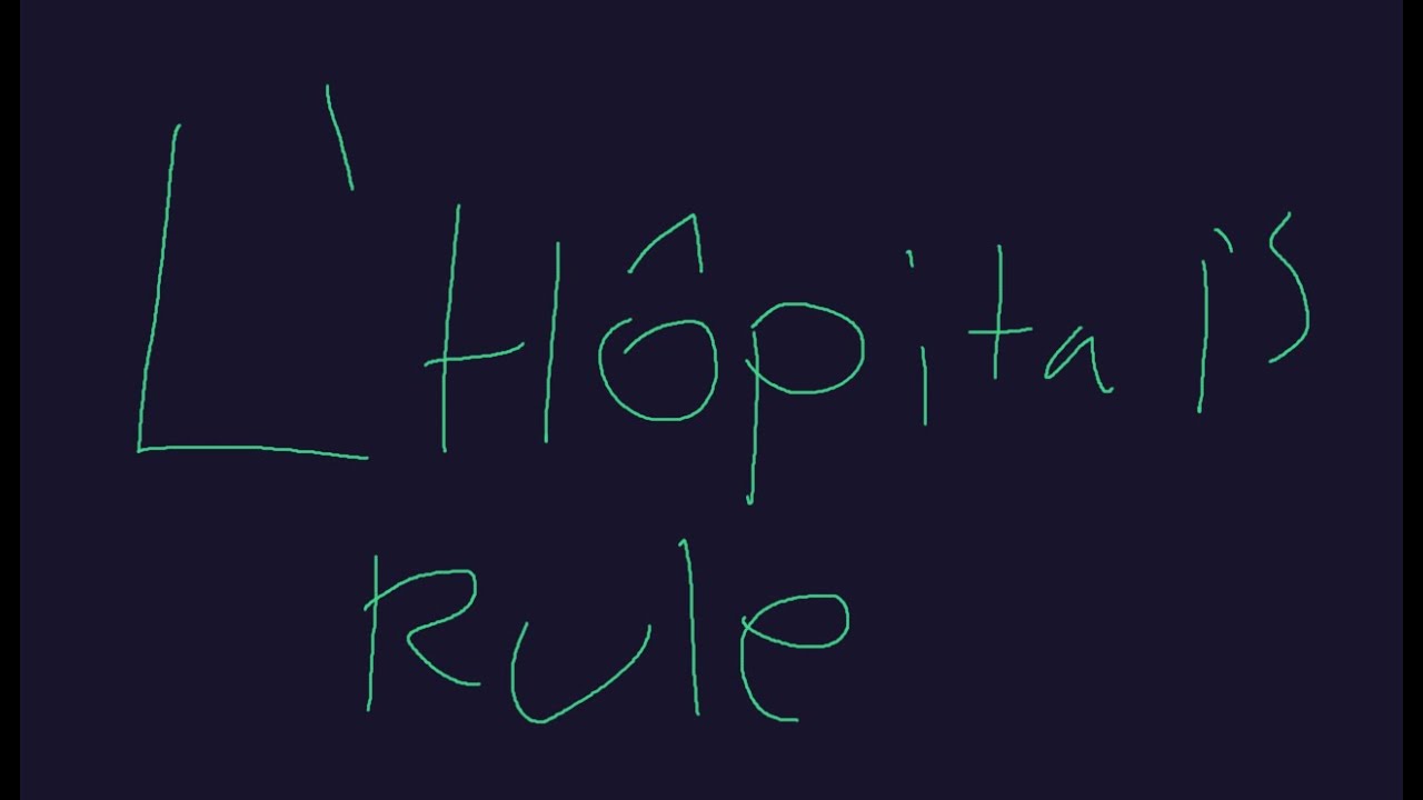 Calculus L hopital s Rule YouTube calculus-l-hopital-s-rule-youtube