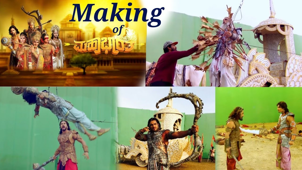 making of Mahabharat| UNSEEN| behind the screen | mahabharat war making ...