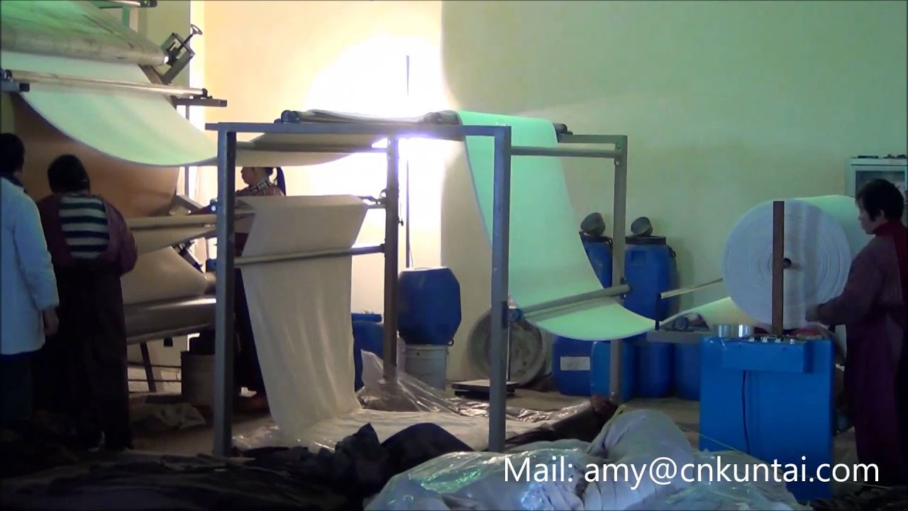 laminating machine for carpet - YouTube