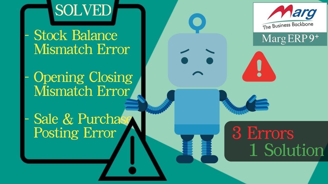 Marg Software मे Errors को ठीक करे, 1 मिनट मे | 3 Errors, 1 Solution ...