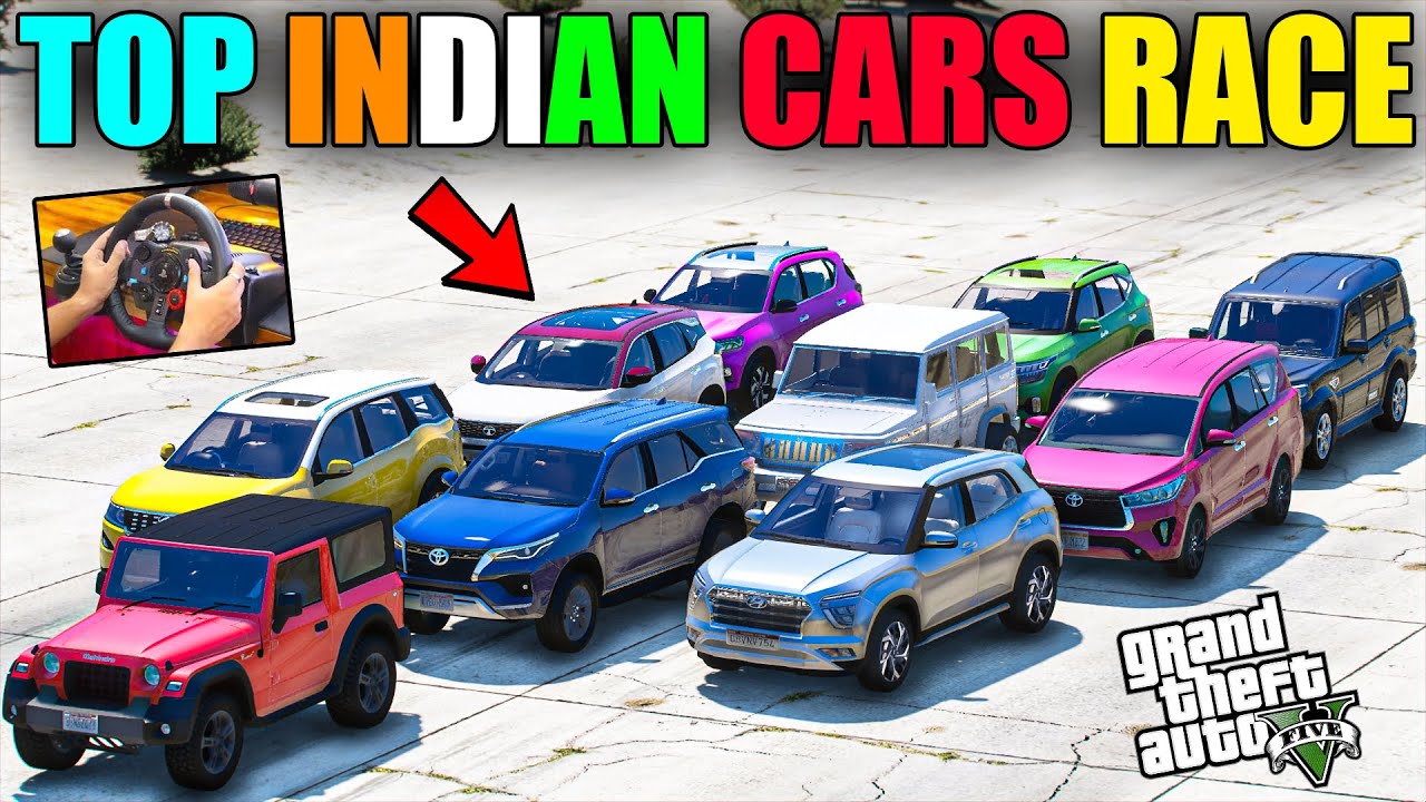 GTA 5: Indian SUVs Cars NO RULES! 🔥 DRAG RACE CHALLENGE | GTA 5 MODS ...