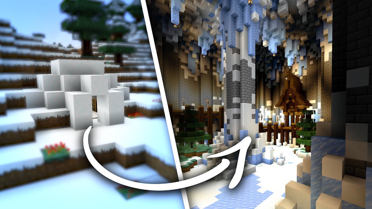 Transformer un Igloo Minecraft en Base ! - YouTube