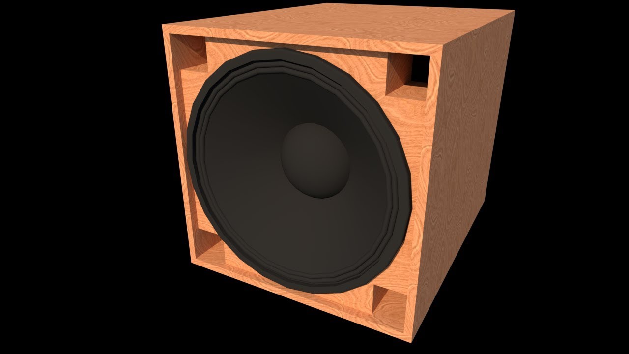 [Box PLAN]21" Bass REFLEX Subwoofer Square Port - YouTube