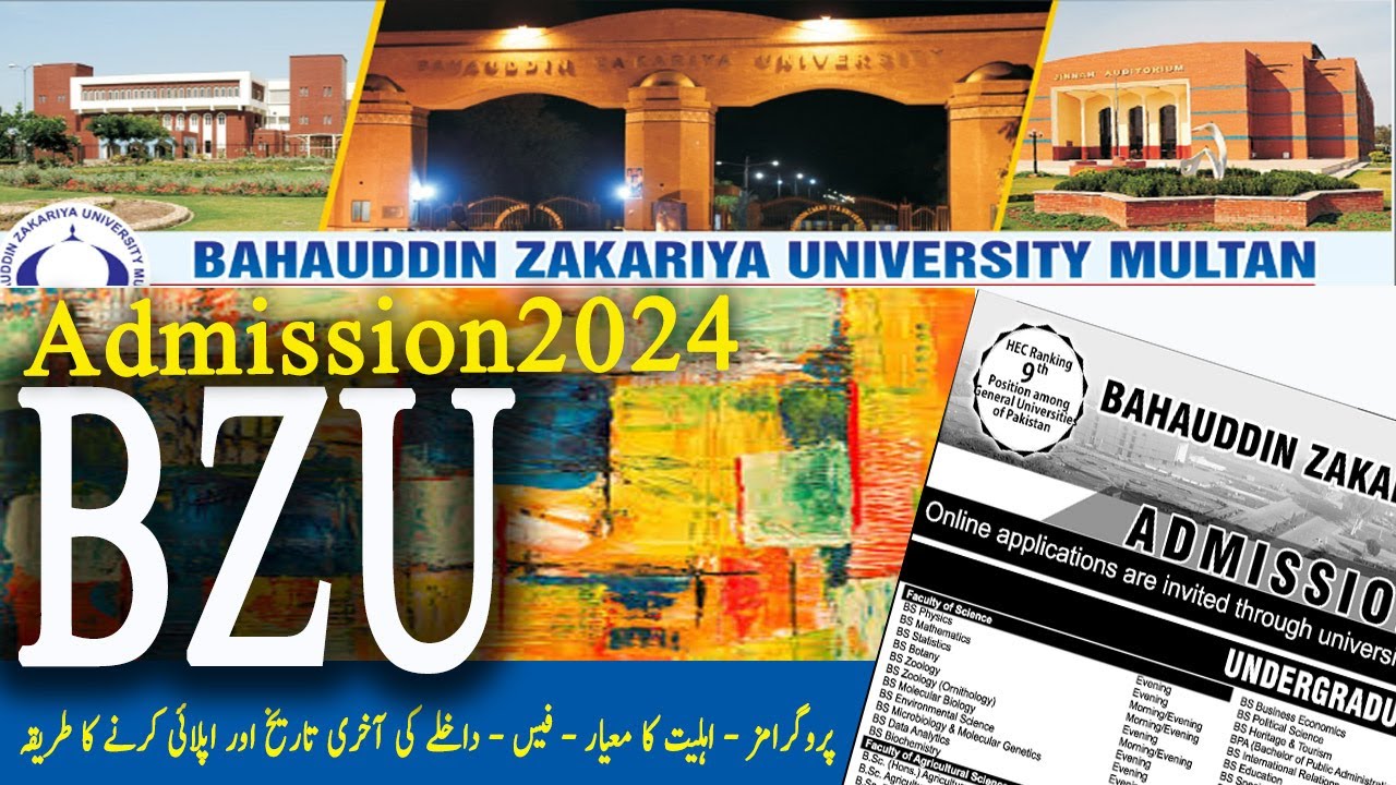 BZU Admissions 2024: Complete Guide to Programs : Fee Structure ...