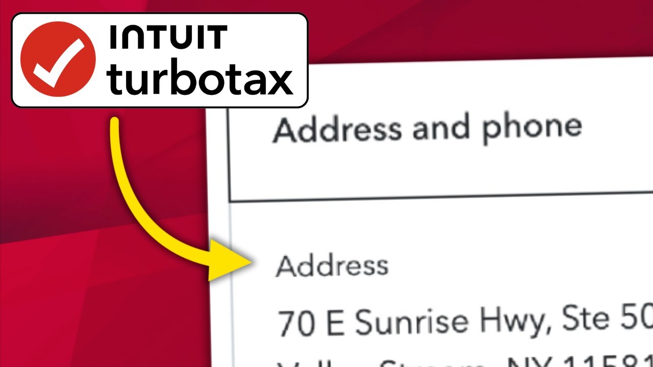 How to Change Address on Your Tax Return at Intuit TurboTax - 2026 ...