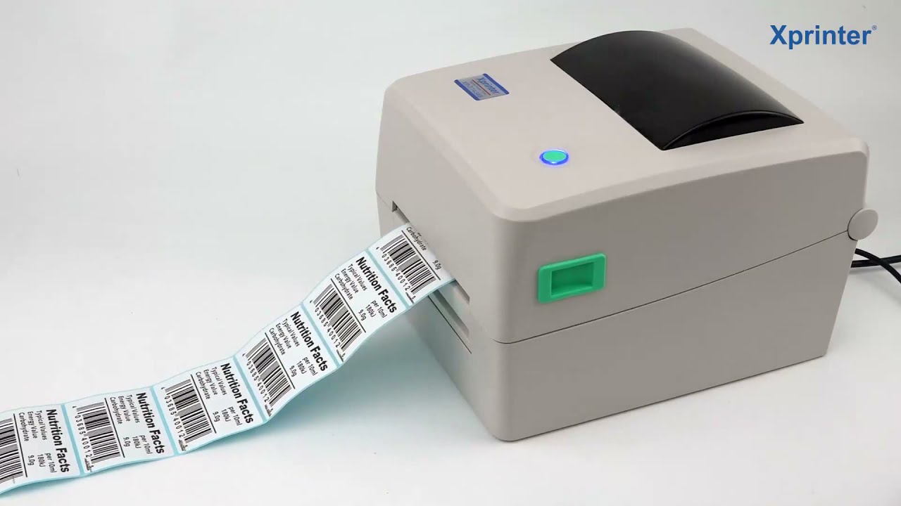 barcode printer：Thermal Transfer label Printer TT424B - YouTube